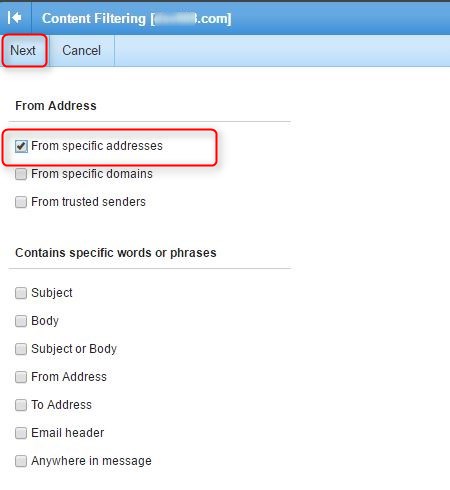 How to create Content Filtering Rules in Smartermail (to filter email from certain email address ...