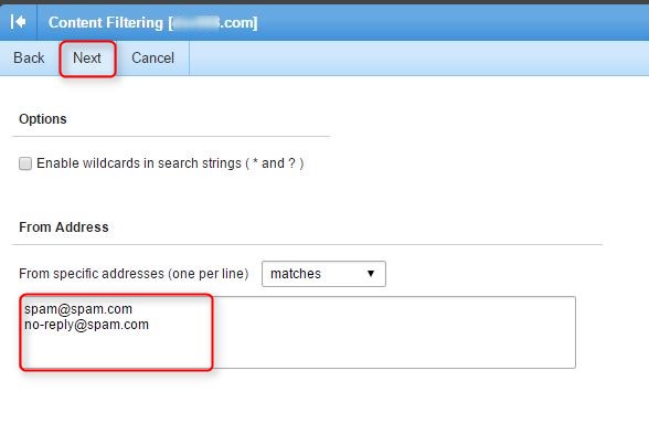 How to create Content Filtering Rules in Smartermail (to filter email from certain email address ...